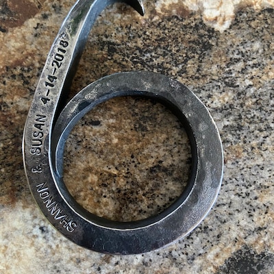Forged Six, 6th Anniversary Gift, Iron Jewelry, Iron Anniversary, Iron ...