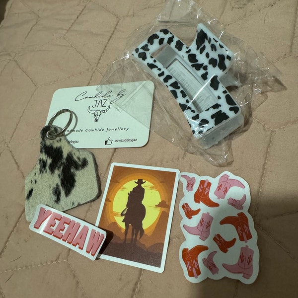 Cowhide Cattle Tag - Etsy