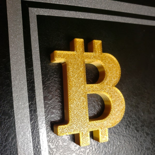 Bitcoin Magnet | BTC Magnet | Bitcoin Logo Magnet | 3D Printed Gold ...