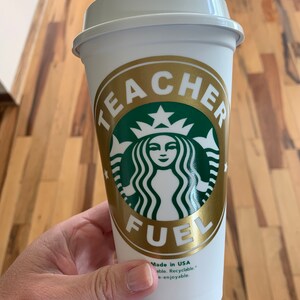 Teacher Gift Teacher Hot Cup Teacher Fuel Starbucks Hot - Etsy