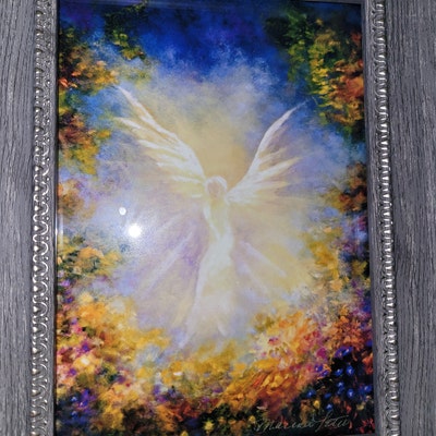 Angel Artwork Print Framed, Angel Print Framed, Spiritual Gift ...