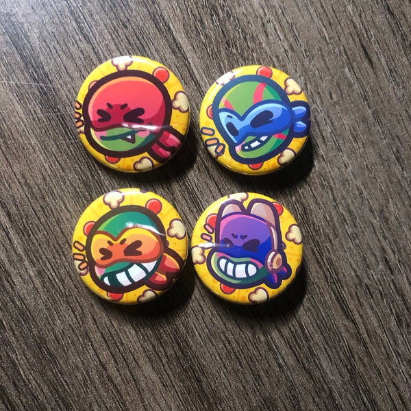 ROTTMNT CHIBI BUTTONS - Etsy