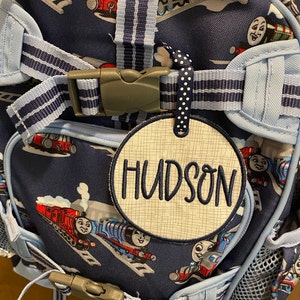 Embroidered Fabric Bag Tags Personalized Bookbag Luggage - Etsy