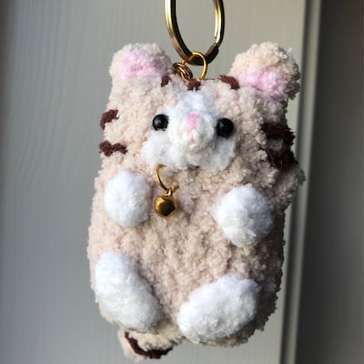 Cute Cat Keychain Handmade Dolls Keyring Animal Keychain Fluffy Kids ...