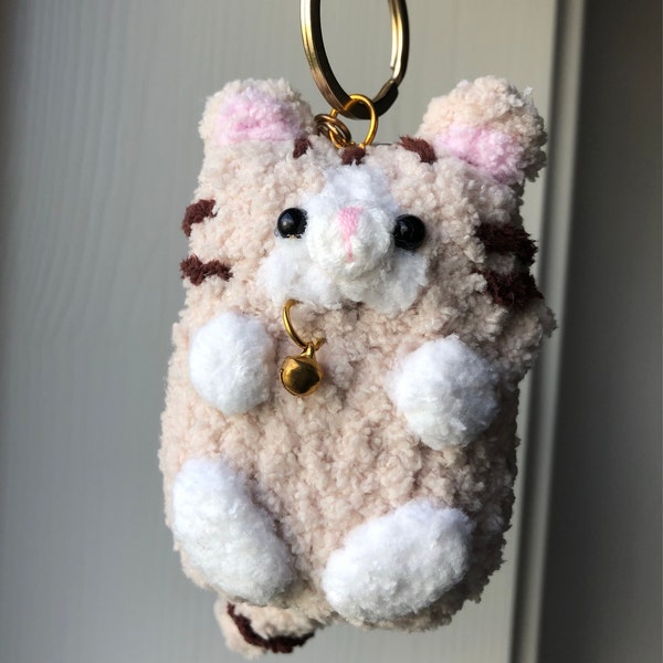 Cute Cat Keychain Handmade Dolls Keyring Animal Keychain Fluffy Kids ...