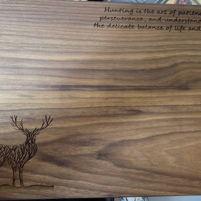 Personalized Cutting Board, Engraved Cutting Board, Buck, Deer, Game ...