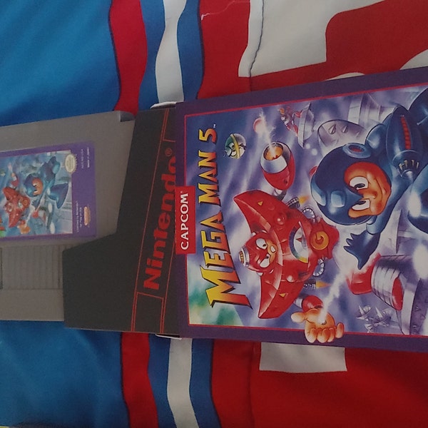Mega Man 5 NES Box Manual Poly Block Dust Cover - NO GAME Included - Etsy