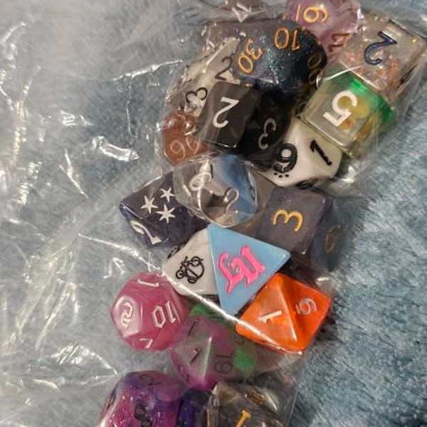 Mystery Bulk Random Dice Scoop | Mixed Dnd Polyhedral Scoop of Dice ...