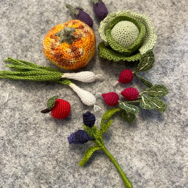 Miniature Crochet Thistle 1:6 Scale Purple Flower Crochet Scottish ...