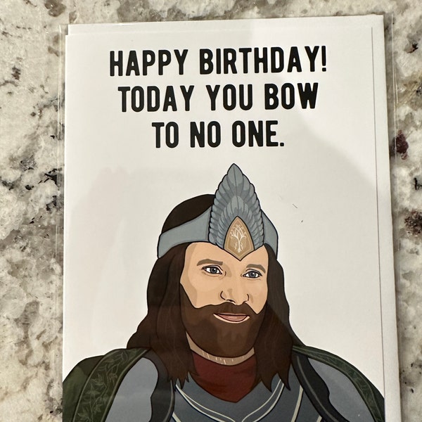 Ranger Birthday Card, bow to No One Greeting Card, Fantasy Movie Card ...