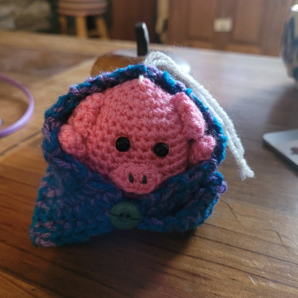 LOW-SEW Tiny Pig Crochet Pattern, PDF Instant Download Instructions - Etsy