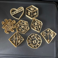 Dice Set of 6 RPG Medieval Fantasy Dnd D&D Dungeons and Dragons Cookie ...