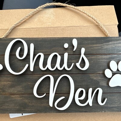 Dog Name Sign, 3D Dog Name Sign, Custom Dog Name Sign, Personalized Dog ...