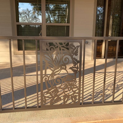 Metal Railing Panel Balcony Insert Deck Panel Staircase Design Privacy Screen Fence Custom Order ...