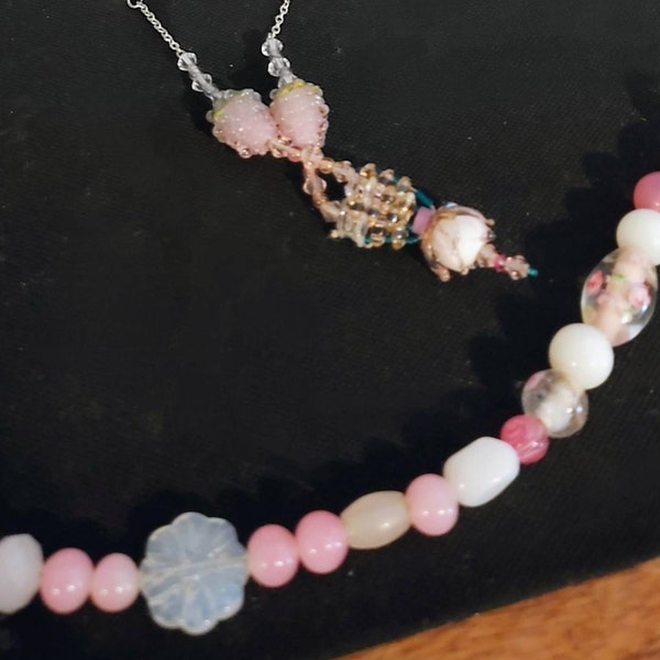 THE MAGIC LIGHT Roses Glass Beads, 12mm Special Formula Dichroic Glass ...