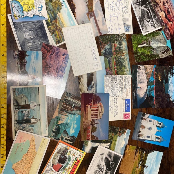 25 Antique and Vintage Postcards - Random Lot From the 1920s Through ...