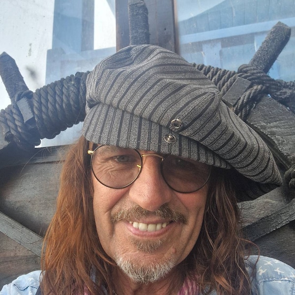 Rob Zombie Oversized Newsboy Cap Harris Tweed Huge Corduroy Paperboy ...