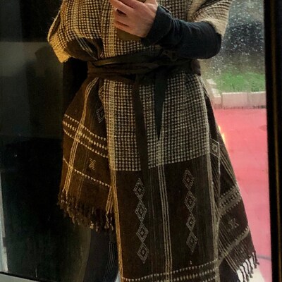 Poetry in Motion Ajrakh Natural Dyed Silk Scarf - Etsy