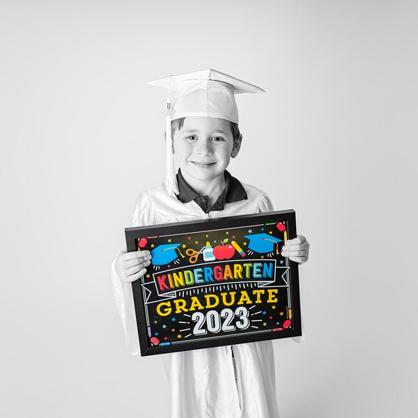 Kindergarten Graduation Sign Printable Last Day of Kindergarten Sign ...