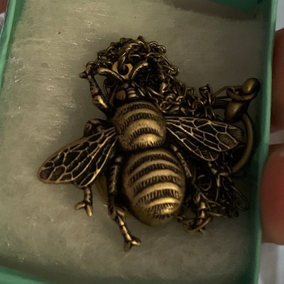 Hidden Locket Necklace BEE Secret Compartment Women's Necklace ...