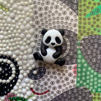 Adorable Panda Bear Diamond Painting Cover Minder Needle Minder Magnet ...