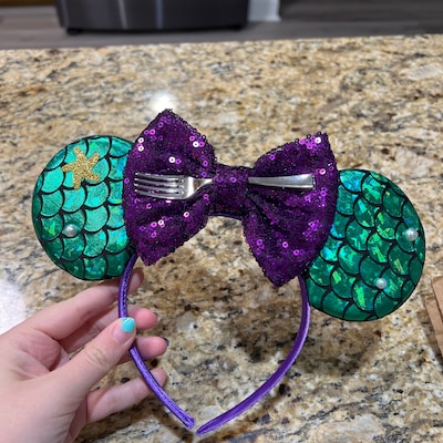 Mermaid Mouse Ears, Mermaid Minnie Ears, Little Mermaid Minnie Ears ...