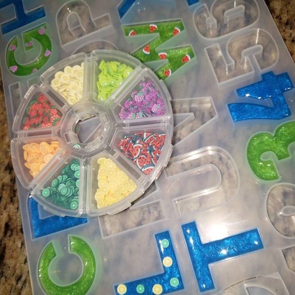 1 Wheel Fruit Sprinkle Themed Polymer Sprinkle Mix-in Sets With 8 ...