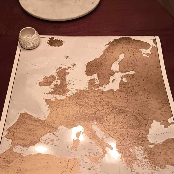 XXL Classic USA Wall Map Map of the USA Poster Front Lamination 46 X 80 ...