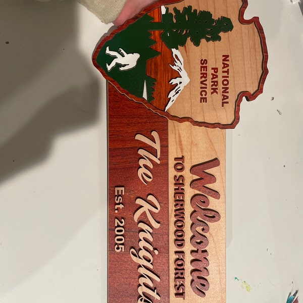 National Park Welcome Sign 3D, Personalized National Park Sign, Custom ...