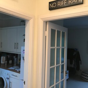 No Riff Raff Framed Neon Style Font Print Metal Sign | Etsy UK