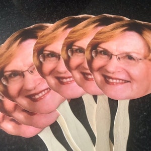 Big Head set of 6 Custom Face on a Large Popsicle Stick - Etsy