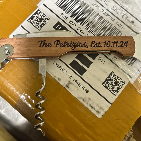 Personalized Engraved Corkscrew and Multi-tool Custom Wine Opener ...