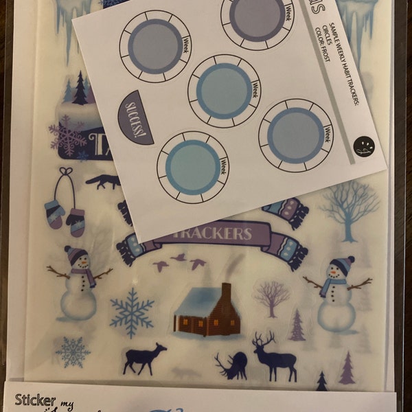 January Monthly Bullet Journal Sticker Kit - Winter Themed Stickers for ...