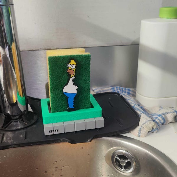 Homer Simpson Sponge Holder - the Simpsons Bush Meme Gift - High ...