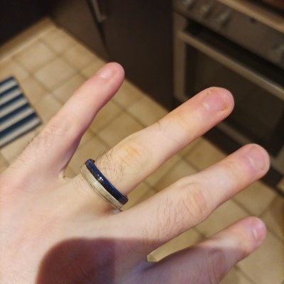 Recycled Skateboard Ring Wooden Ring Wedding Band Wood Bands Mens Ring ...