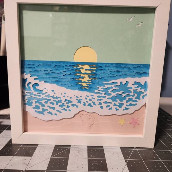 3D Boho Flowers and Butterfly Shadow Box, Spring Shadow Box Svg ...