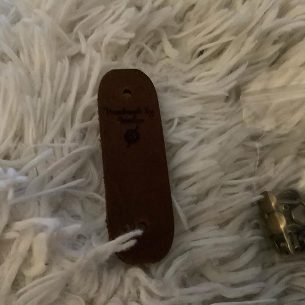 Leather Labels With Text & Symbol, Engraved Genuine Leather Tags,custom ...
