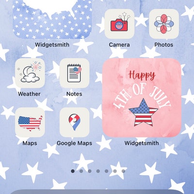 4th of July App Icons 4th of July Aesthetic Apps Summer - Etsy