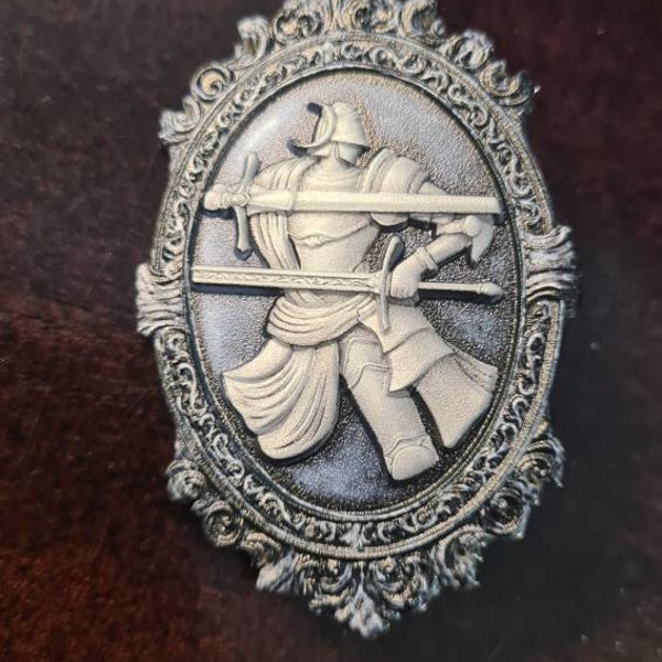 Twin Moon Knight Rellana's Cameo Relief Badge by Elden Ring,gift for ...