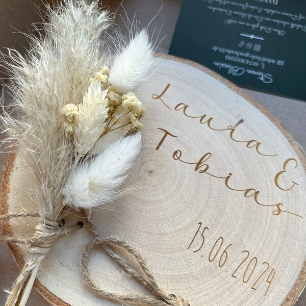 Wedding Ring Holder With Dried Flowers, Ring Cushion for Wedding Rings ...