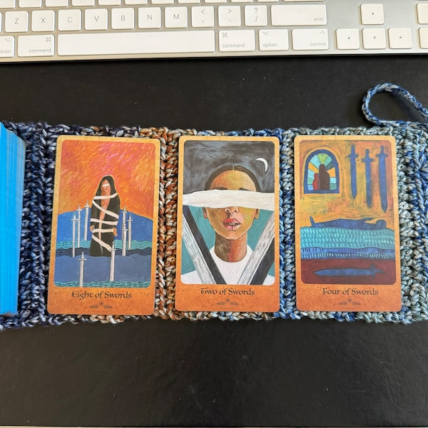 Crochet Tarot and Oracle Deck Mat and Carrying Case - Etsy