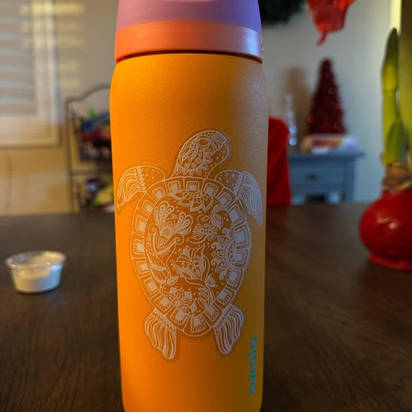 Clear Sea Turtle Sticker, Water Bottle Sticker, Turtle Sticker ...