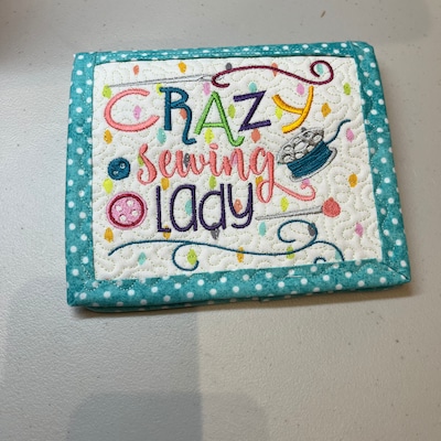 Crazy Sewing Lady Digital Machine Embroidery Design 4 Sizes, Sewing ...
