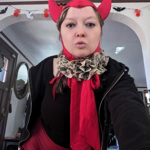 Devil Hood Red Devil Hood Vintage Devil Hood Devil Bonnet - Etsy