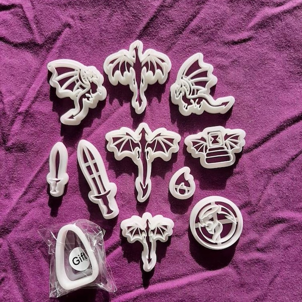 KEOKER Dragon Clay Cutters, Polymer Clay Cutters Dragon, Dragon Earring ...