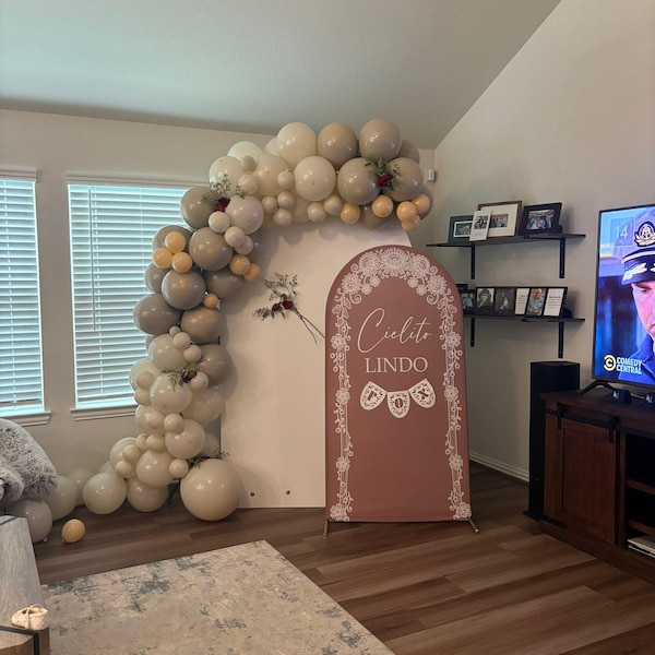 Cielito Lindo Baby Shower Arch Backdrop Cover Stand Boho Baby Girl ...