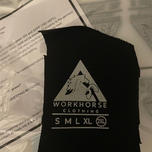 500 Pcs. Tagless T-shirt Labels,tagless Labels, Iron on Printed Labels ...