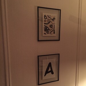 Modern Art Vertical / Minimalist Geometric Art Print / Large | Etsy