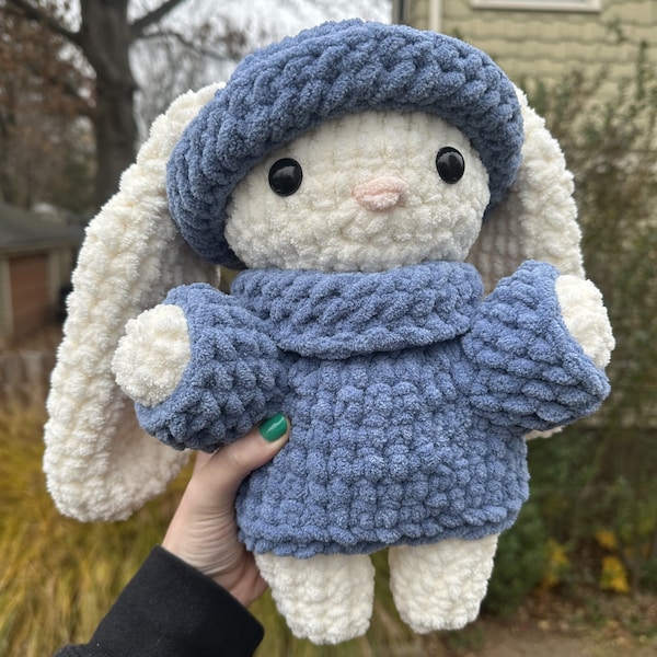 10-in-1 Crochet Bunny With Clothes and Accessories Pattern Bundle ...