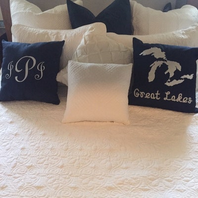 Custom Embroidered Monogrammed Personalized Pillow - Etsy